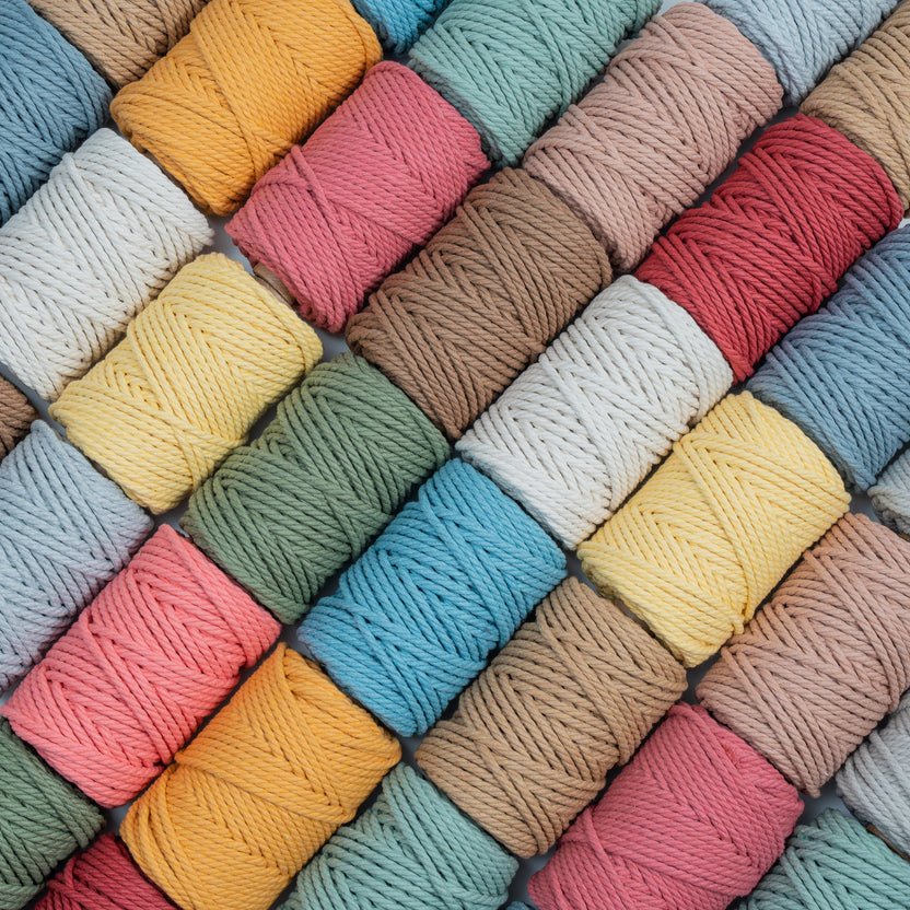 Recycled Cotton Ropes For Macrame & Weaving - 5mm 3 ply | GANXXET – Ganxxet