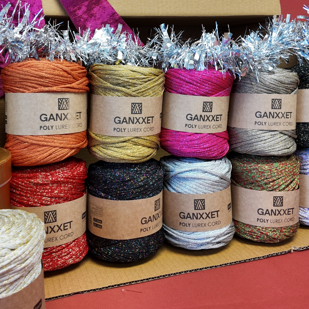 Poly Lurex Cord – 5mm Super Bulky Sparkle Crochet Cord – Ganxxet