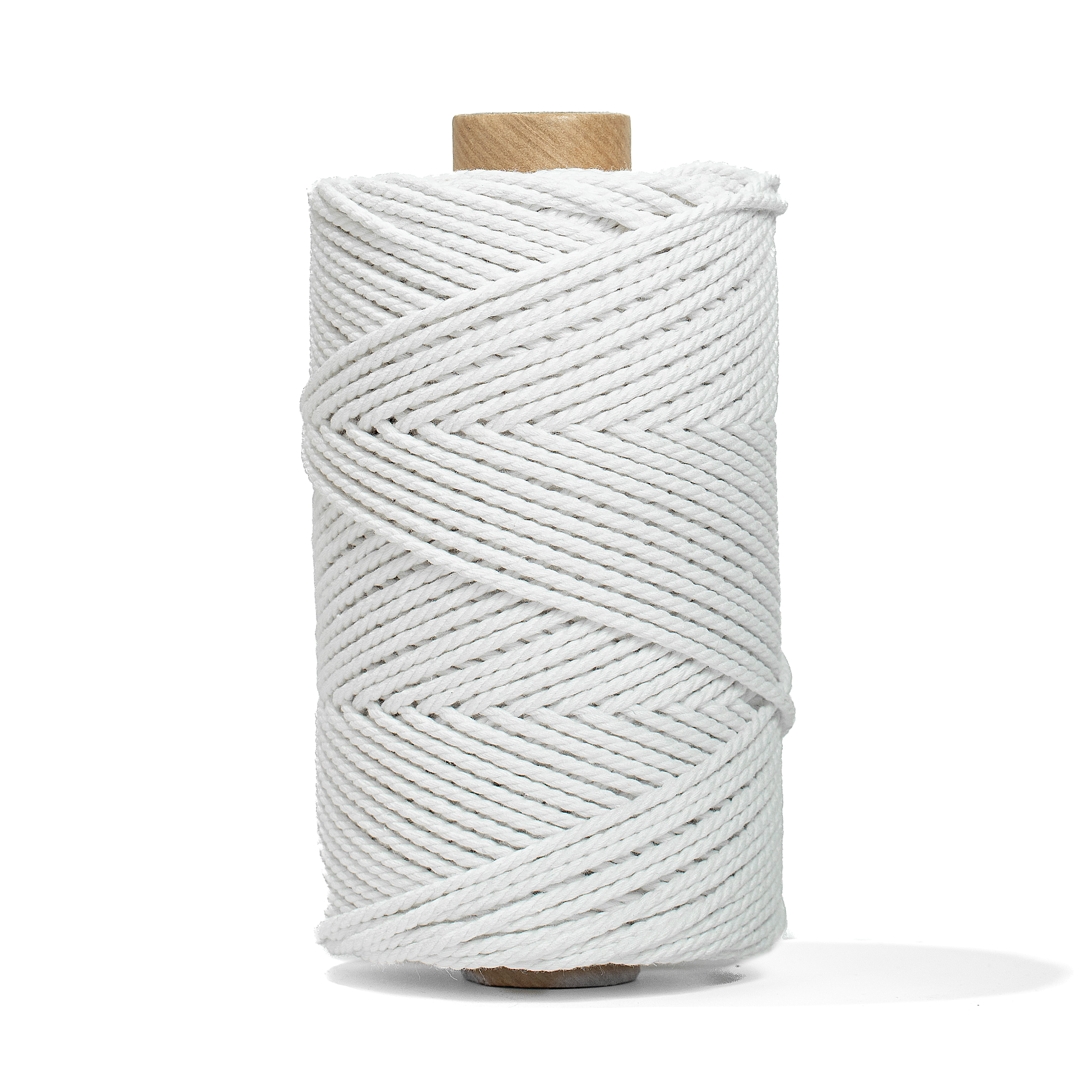 MACRAME COTTON ROPE 2 MM - 3 PLY - WHITE COLOR – Ganxxet