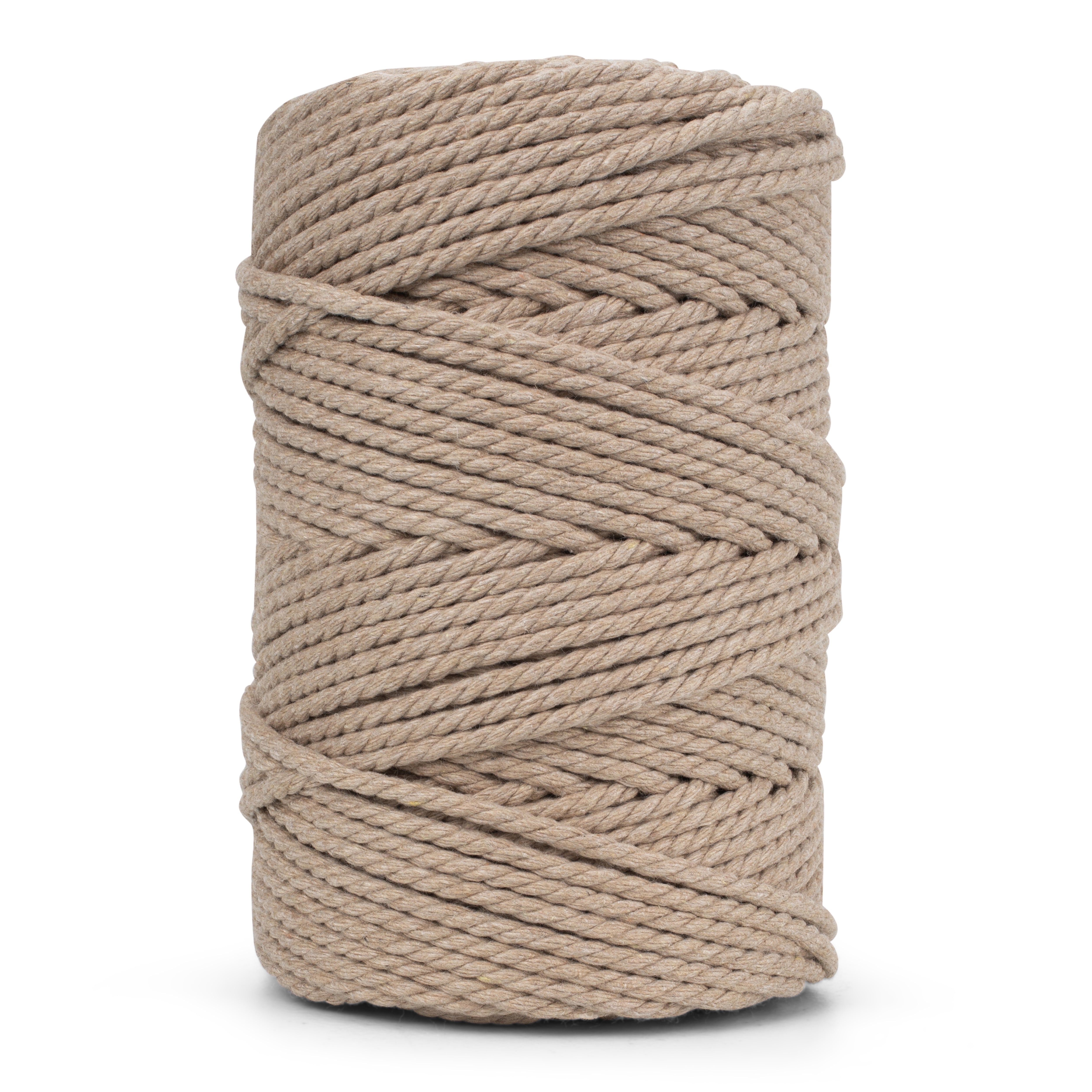 Macrame Cotton Rope Zero Waste 3mm - 3 Ply - Sand Color Ganxxet