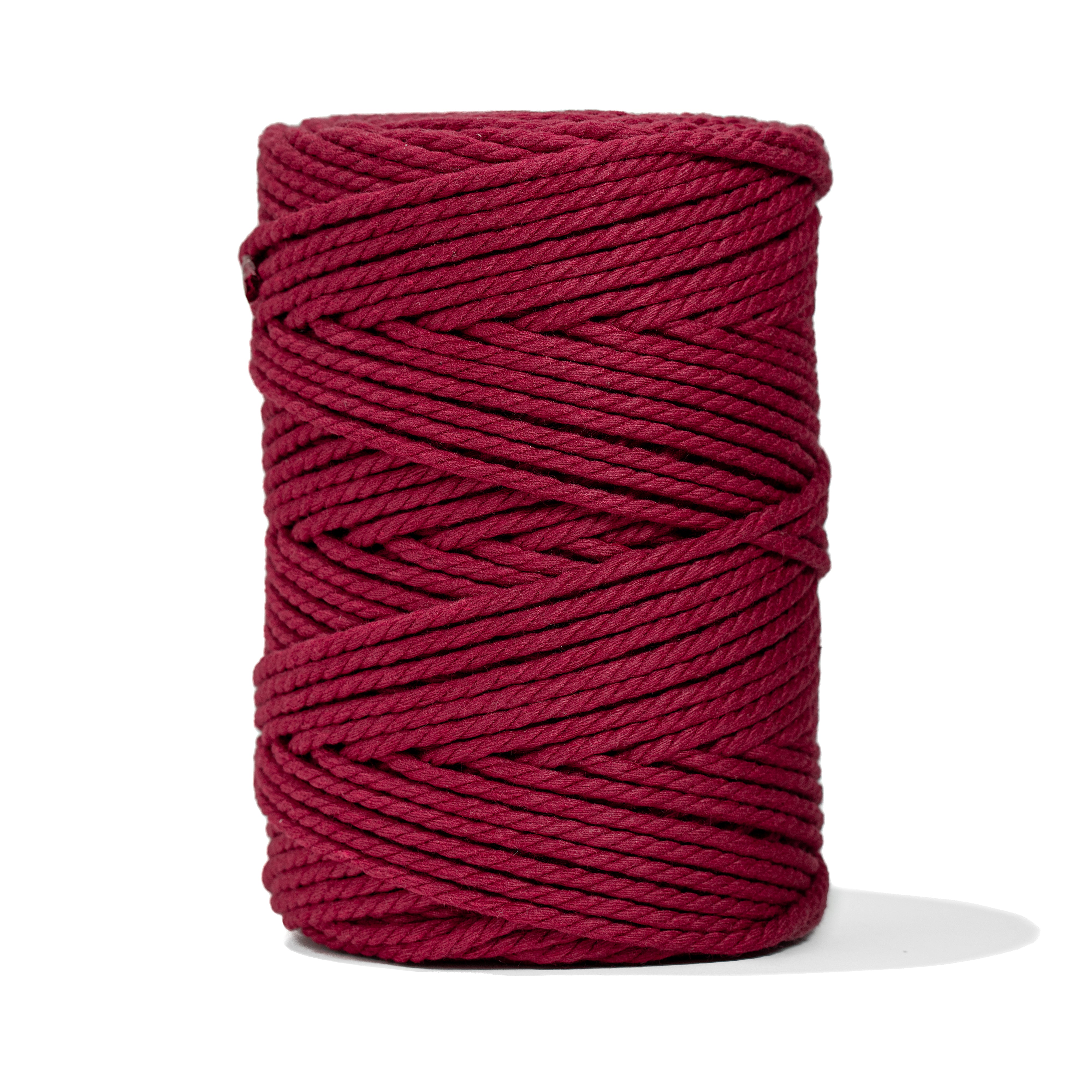 Macrame Cotton Rope Zero Waste 3mm - 3 Ply - Ruby Red Color Ganxxet