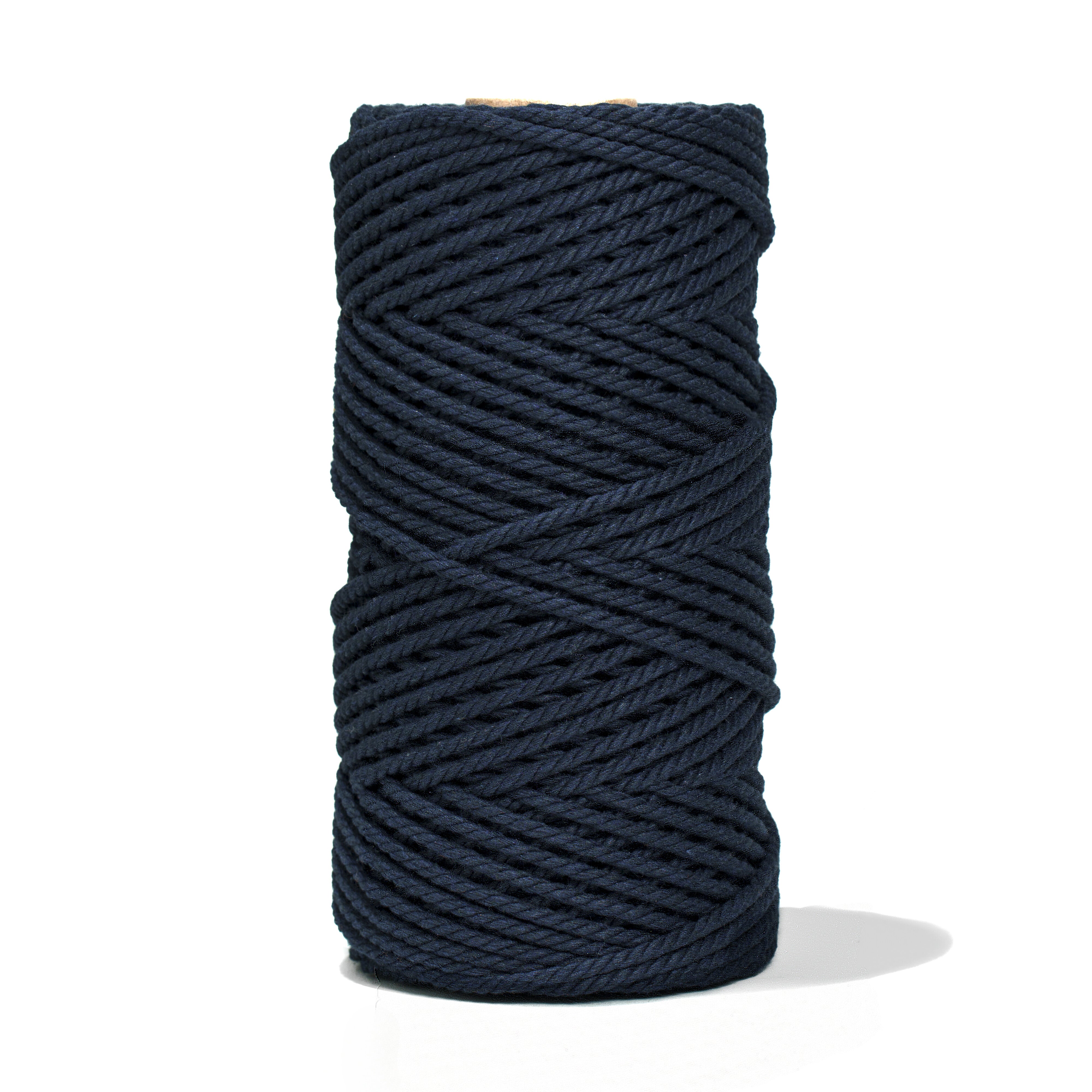 Macrame Cotton Rope Zero Waste 3mm - 3 Ply - Dark Denim Color Ganxxet