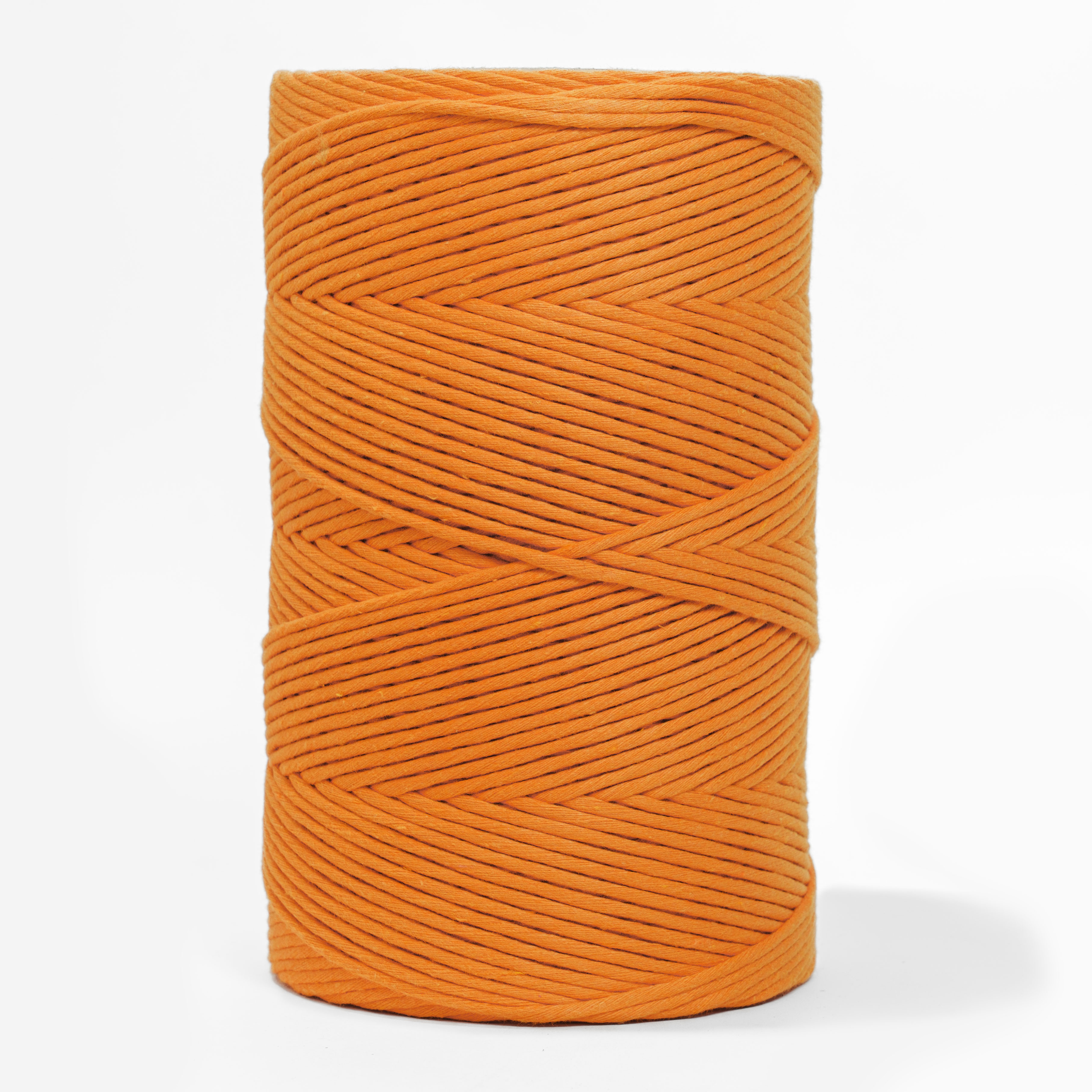 Macrame Soft Cotton Cord 4mm Recycled - Single Strand Tangerine | Ganxxet
