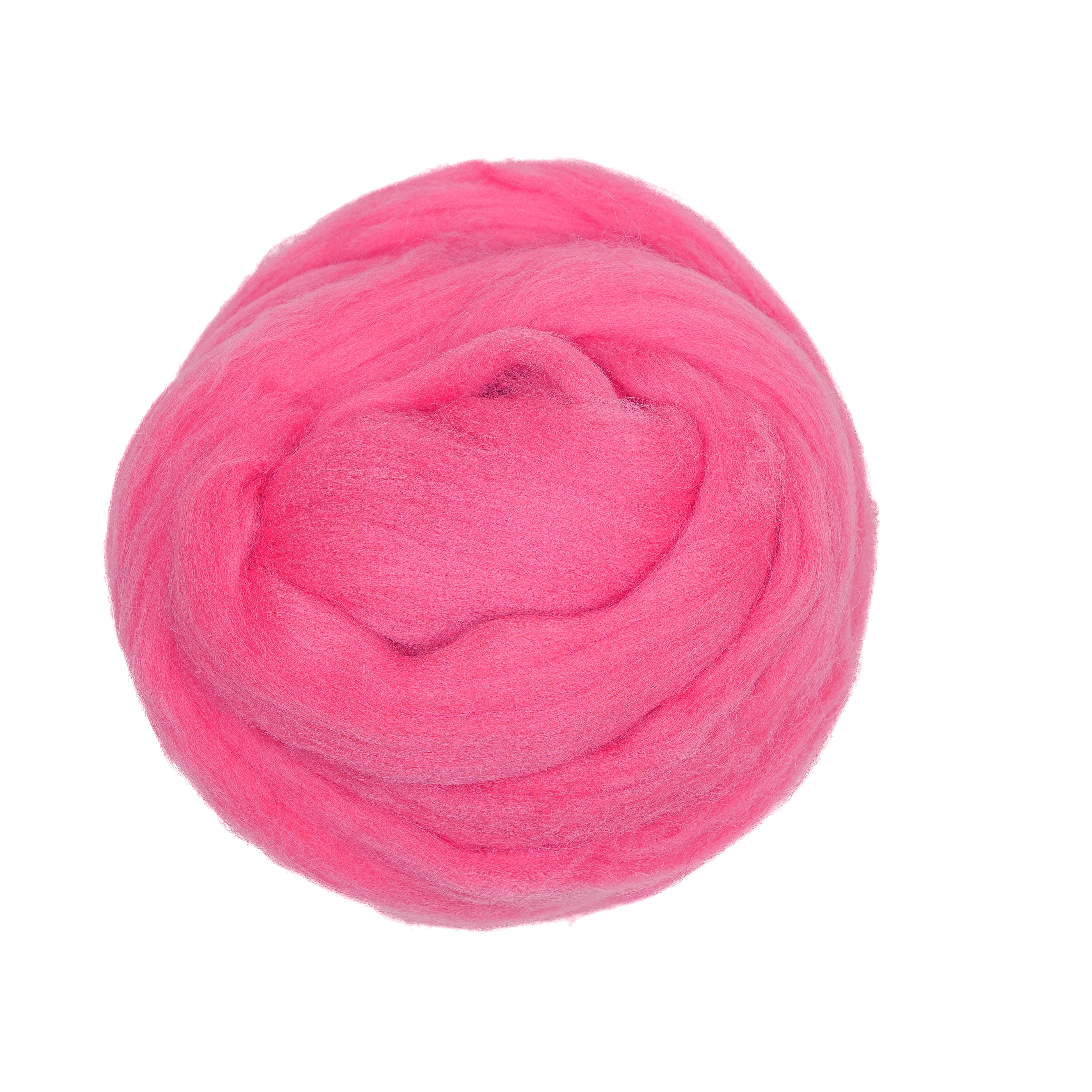 MERINO WOOL ROVING - HOT PINK – Ganxxet