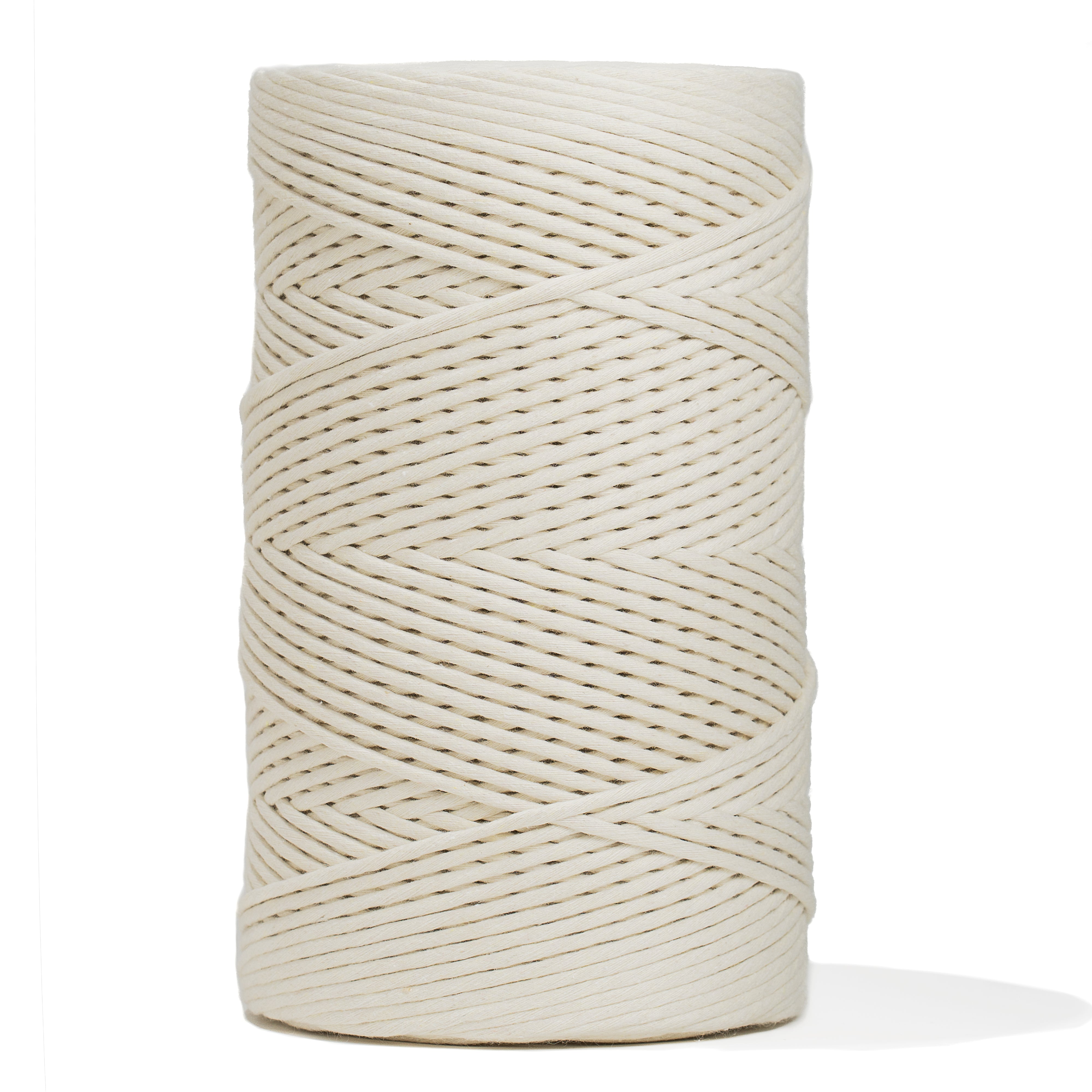 MACRAME SOFT COTTON CORD RECYCLED 4 MM - 1 SINGLE STRAND - OFF WHITE ...
