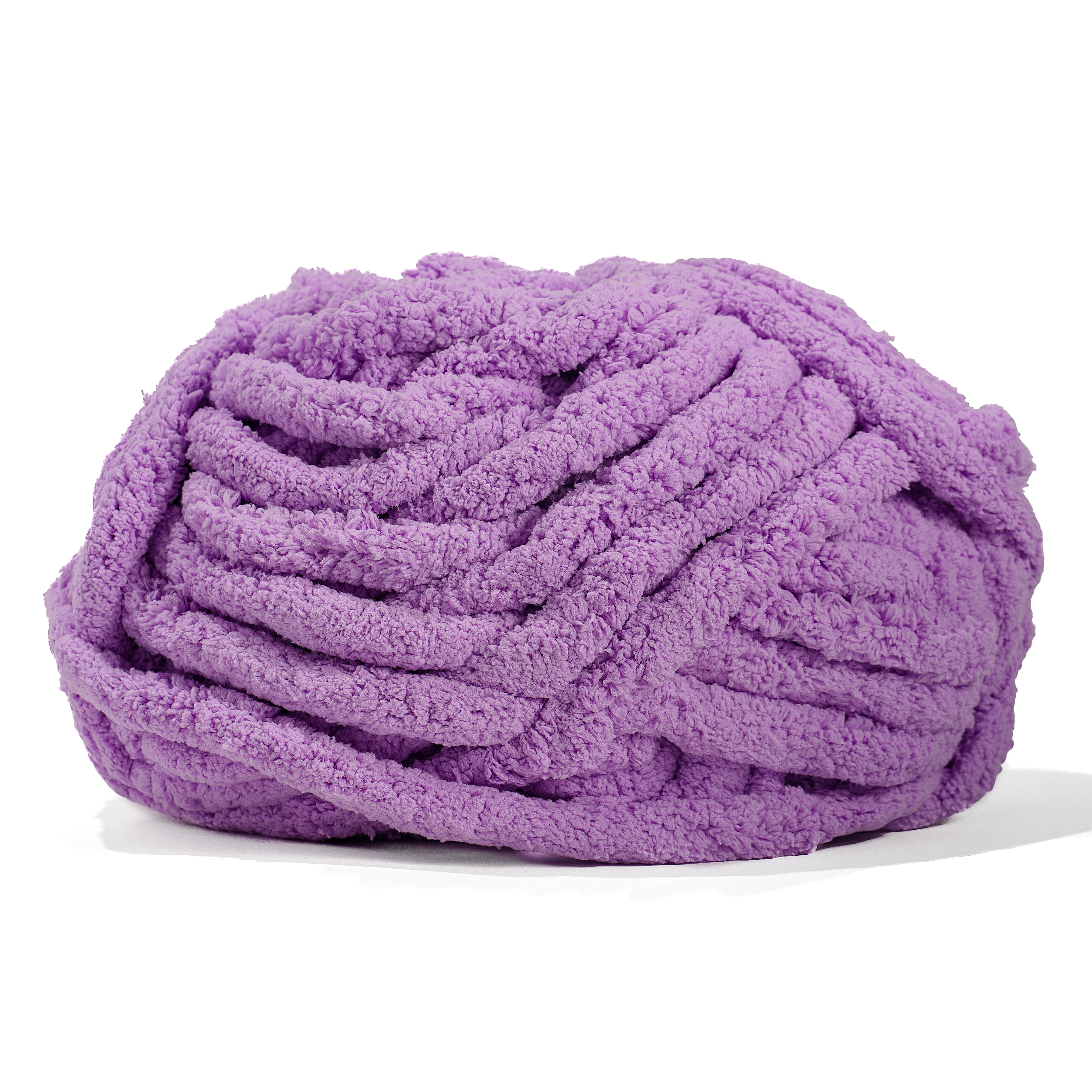 20mm Chunky Chenille Yarn - Lilac Color - Crochet, Knitting & Hand ...
