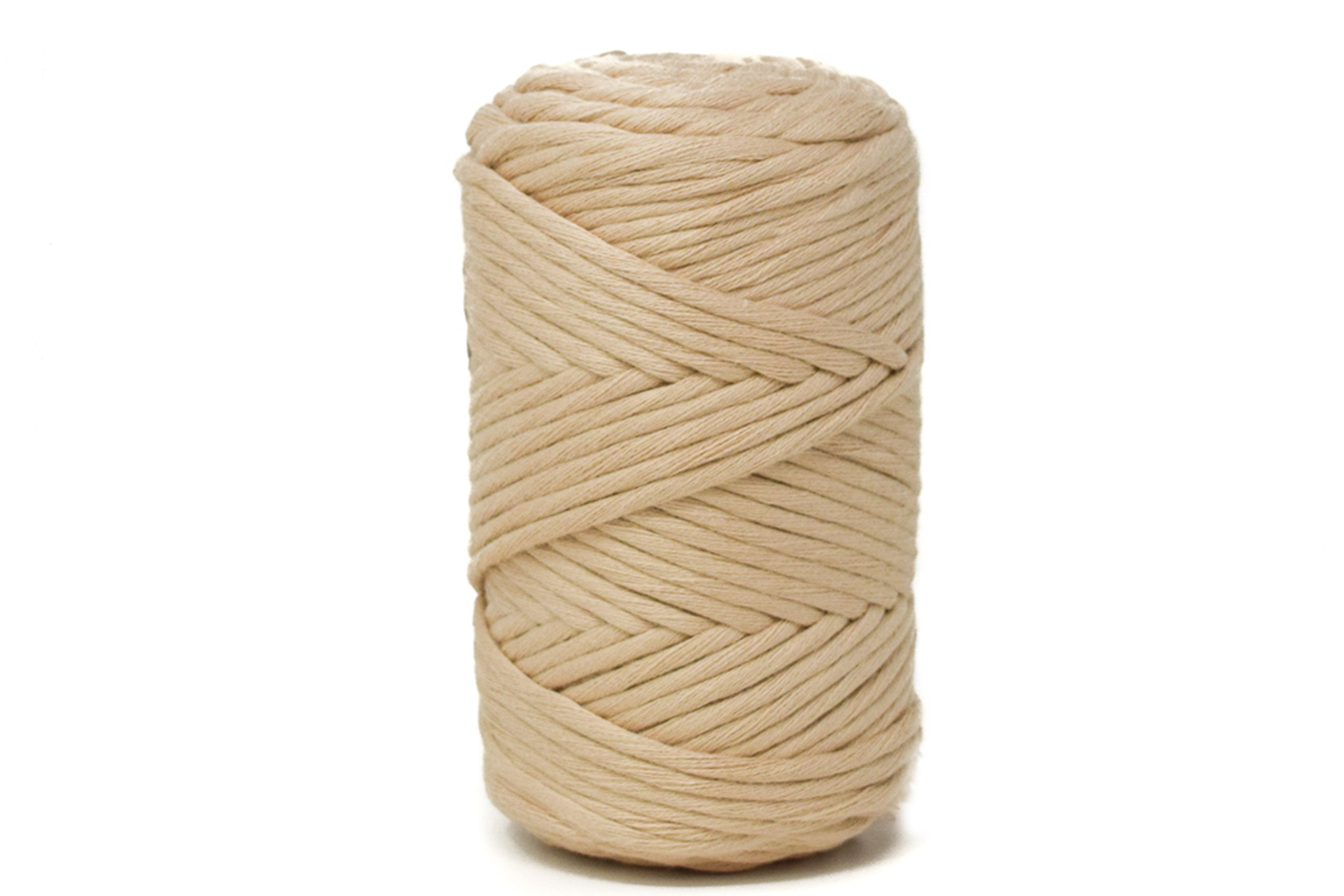 MACRAME COTTON - VISCOSE ROLL 4 MM - CREAM COLOR – Ganxxet