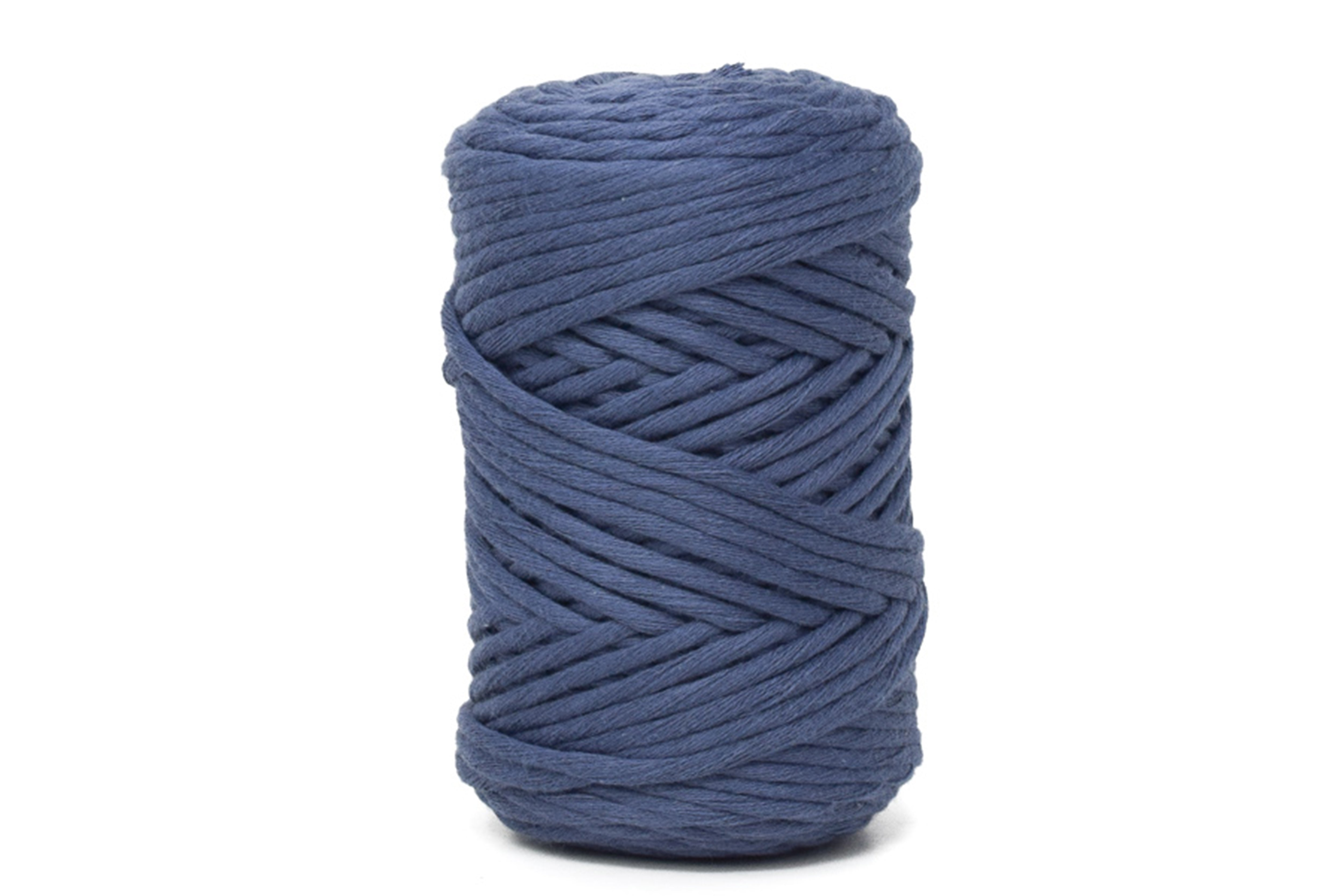 MACRAME COTTON - VISCOSE ROLL 4 MM - COBALT BLUE COLOR – Ganxxet