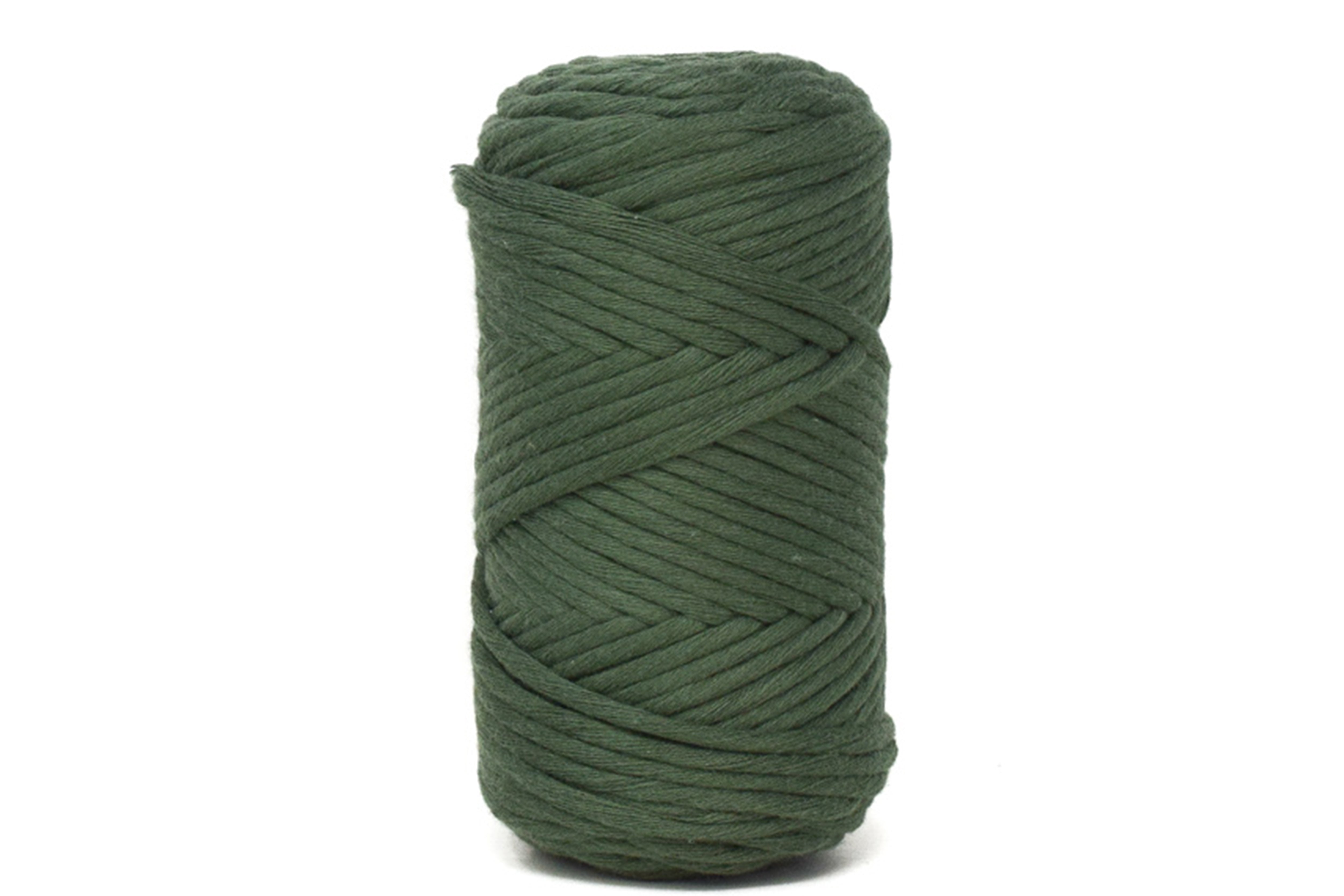 MACRAME COTTON - VISCOSE ROLL 4 MM - OLIVE GREEN COLOR – Ganxxet