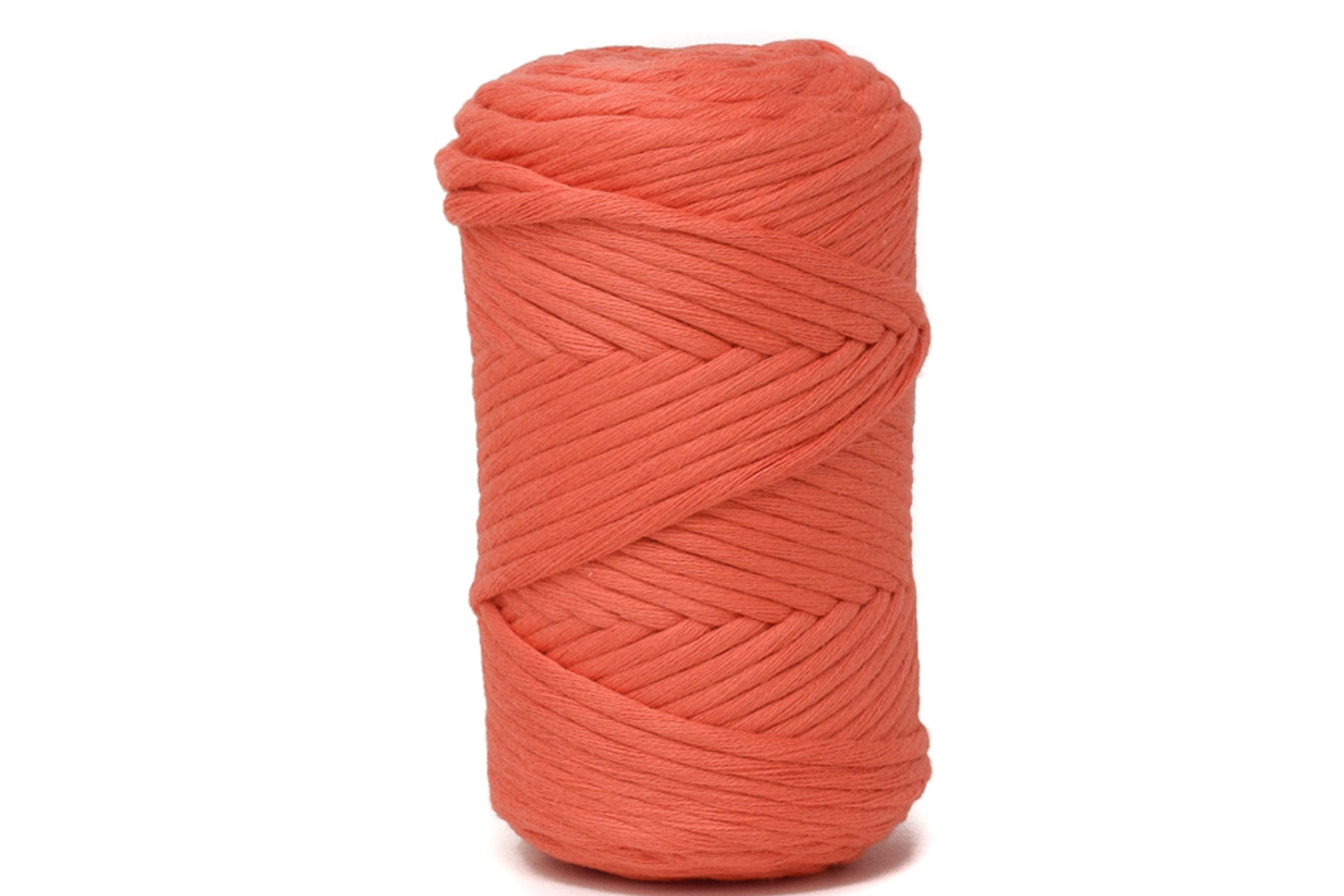 MACRAME COTTON - VISCOSE ROLL 4 MM - CORAL COLOR – Ganxxet