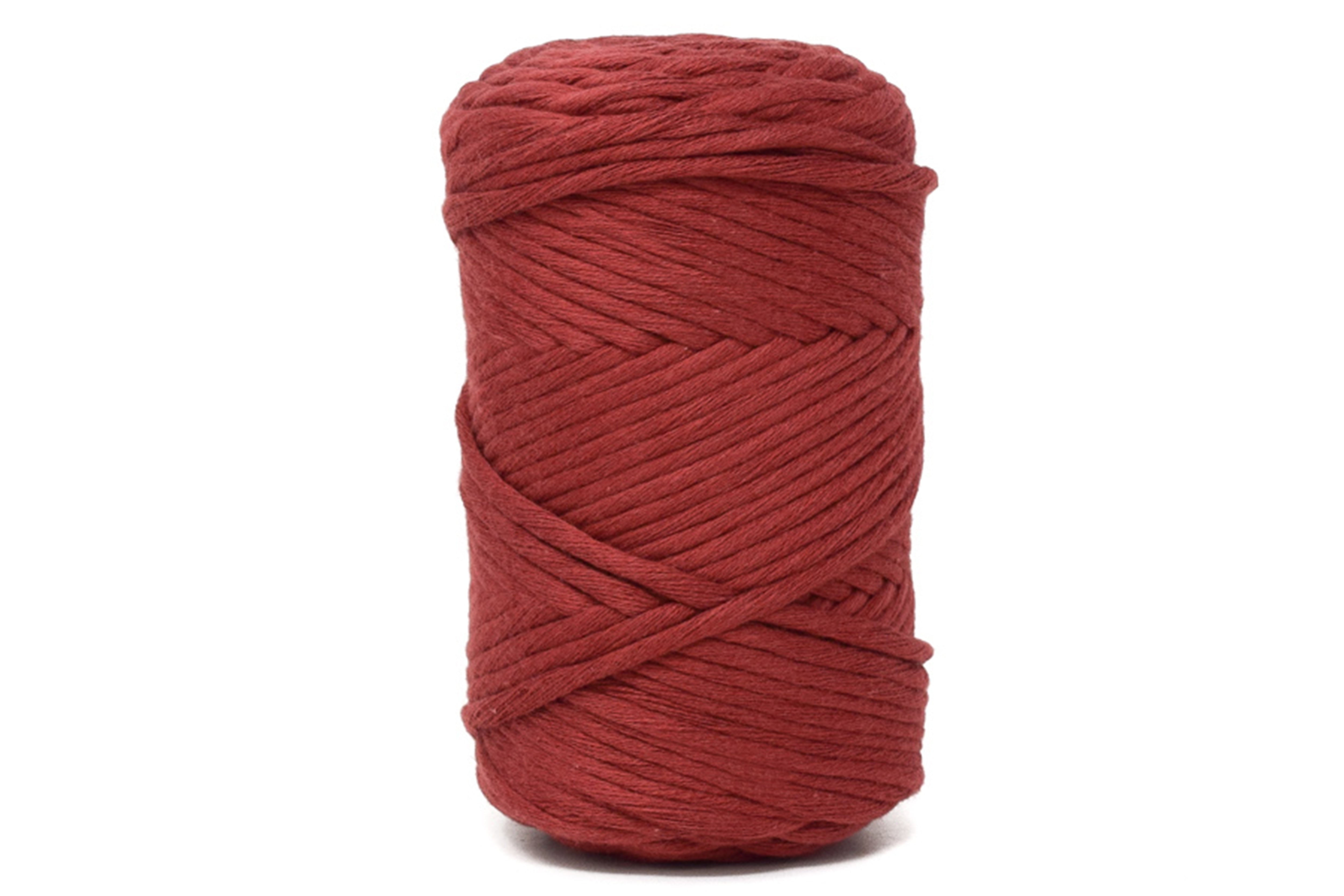 MACRAME COTTON - VISCOSE ROLL 4 MM - RED AMBER COLOR – Ganxxet