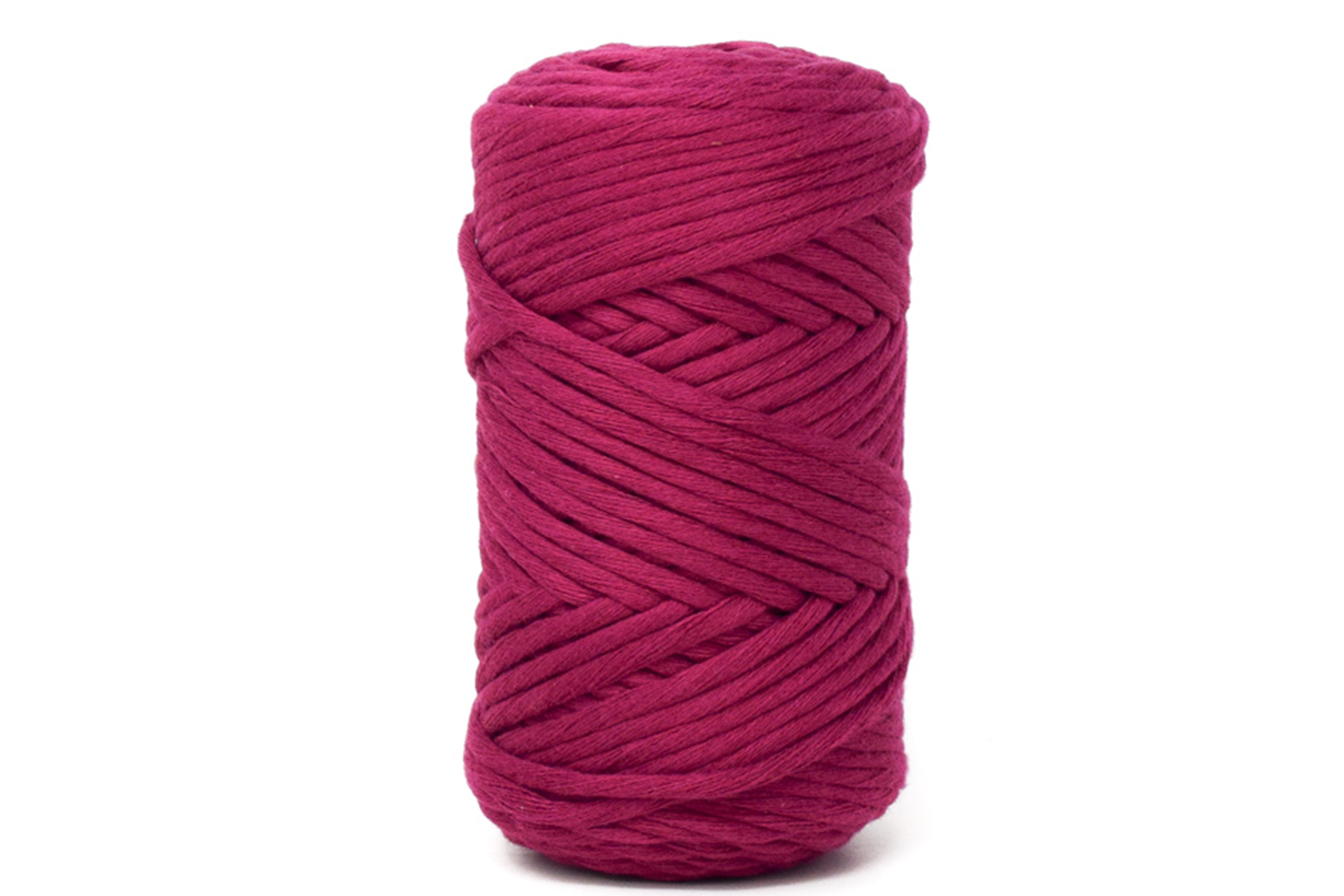 MACRAME COTTON - VISCOSE ROLL 4 MM - CRANBERRY COLOR – Ganxxet