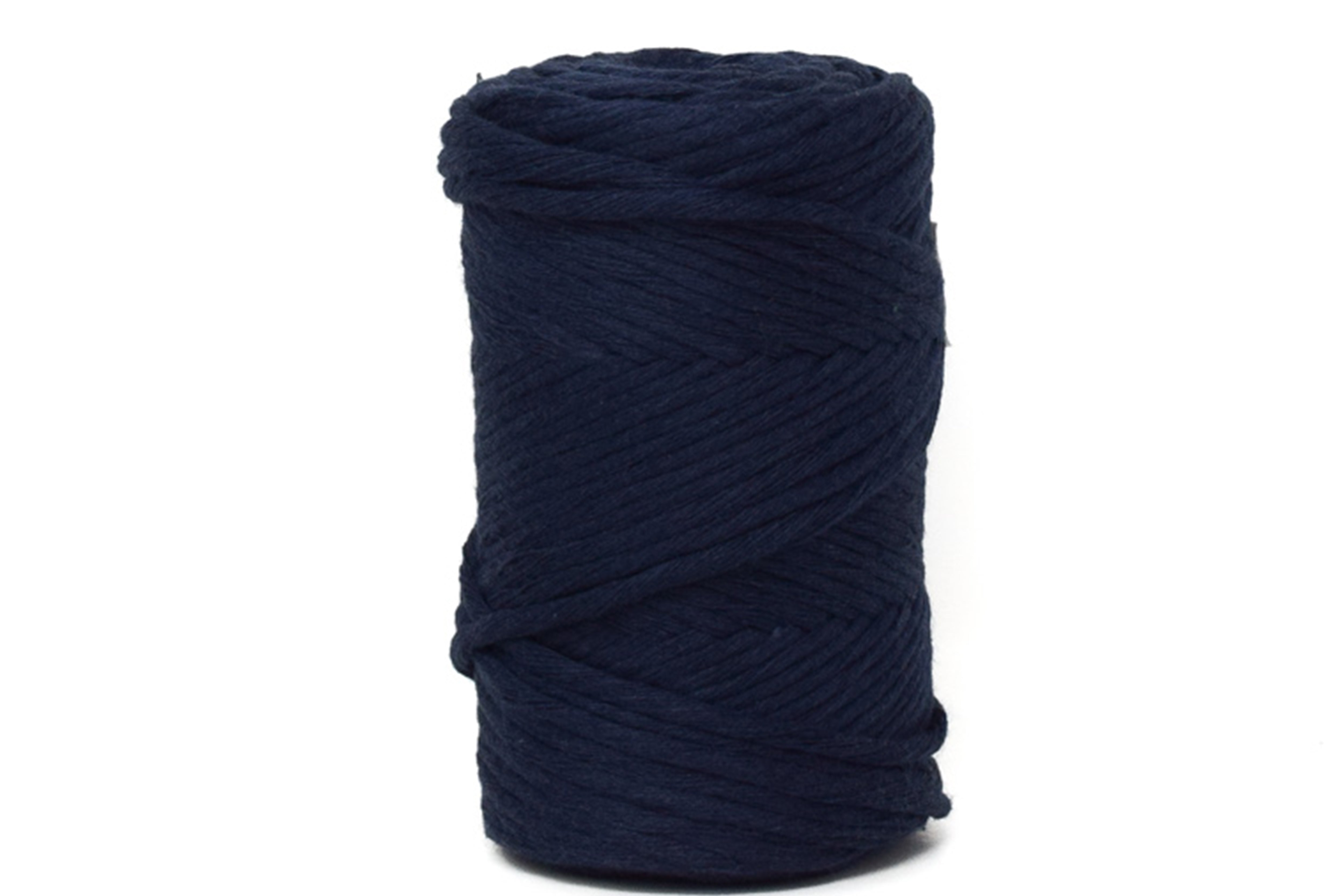 MACRAME COTTON - VISCOSE ROLL 4 MM - DEEP BLUE COLOR – Ganxxet