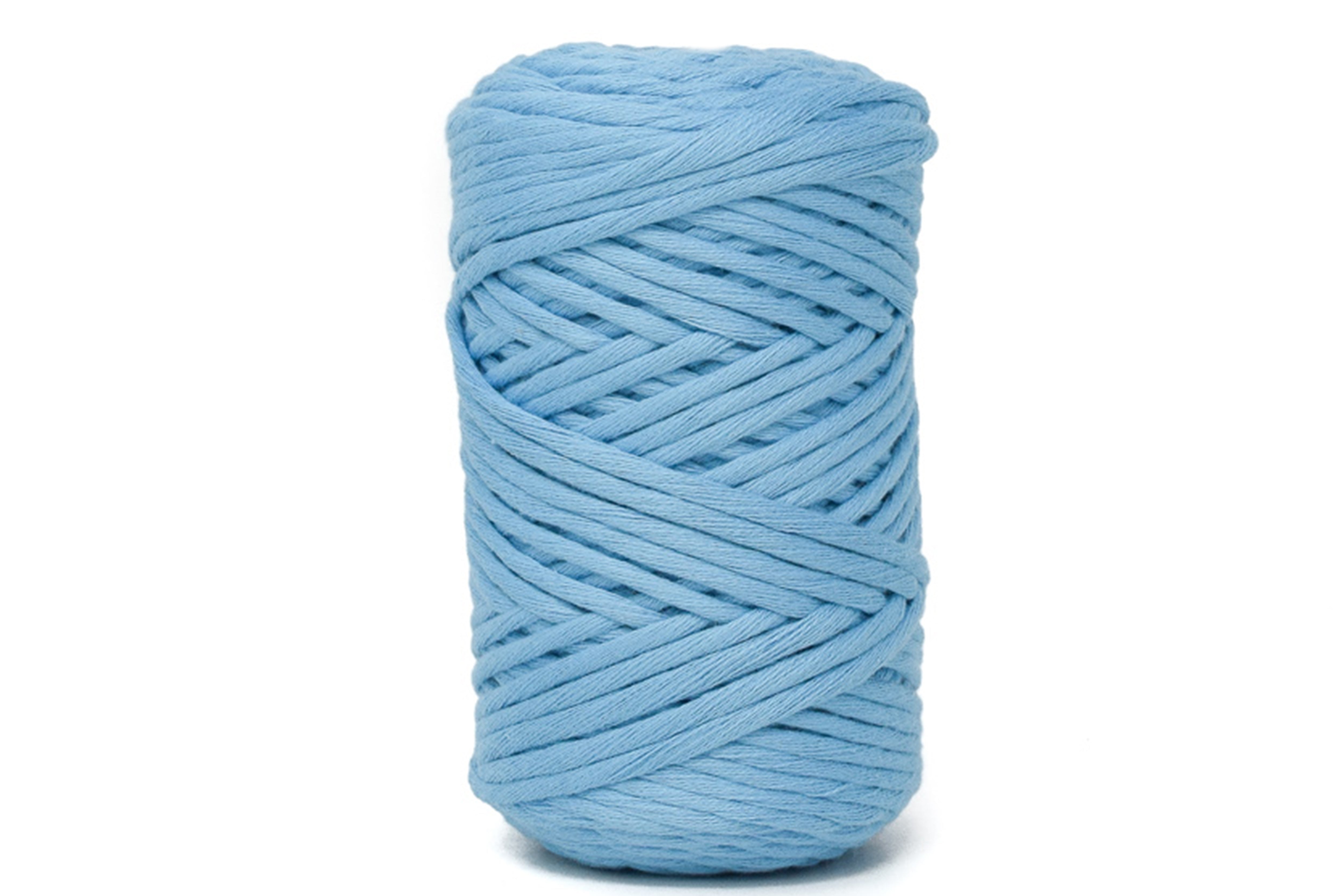 MACRAME COTTON - VISCOSE ROLL 4 MM - SKY BLUE COLOR – Ganxxet