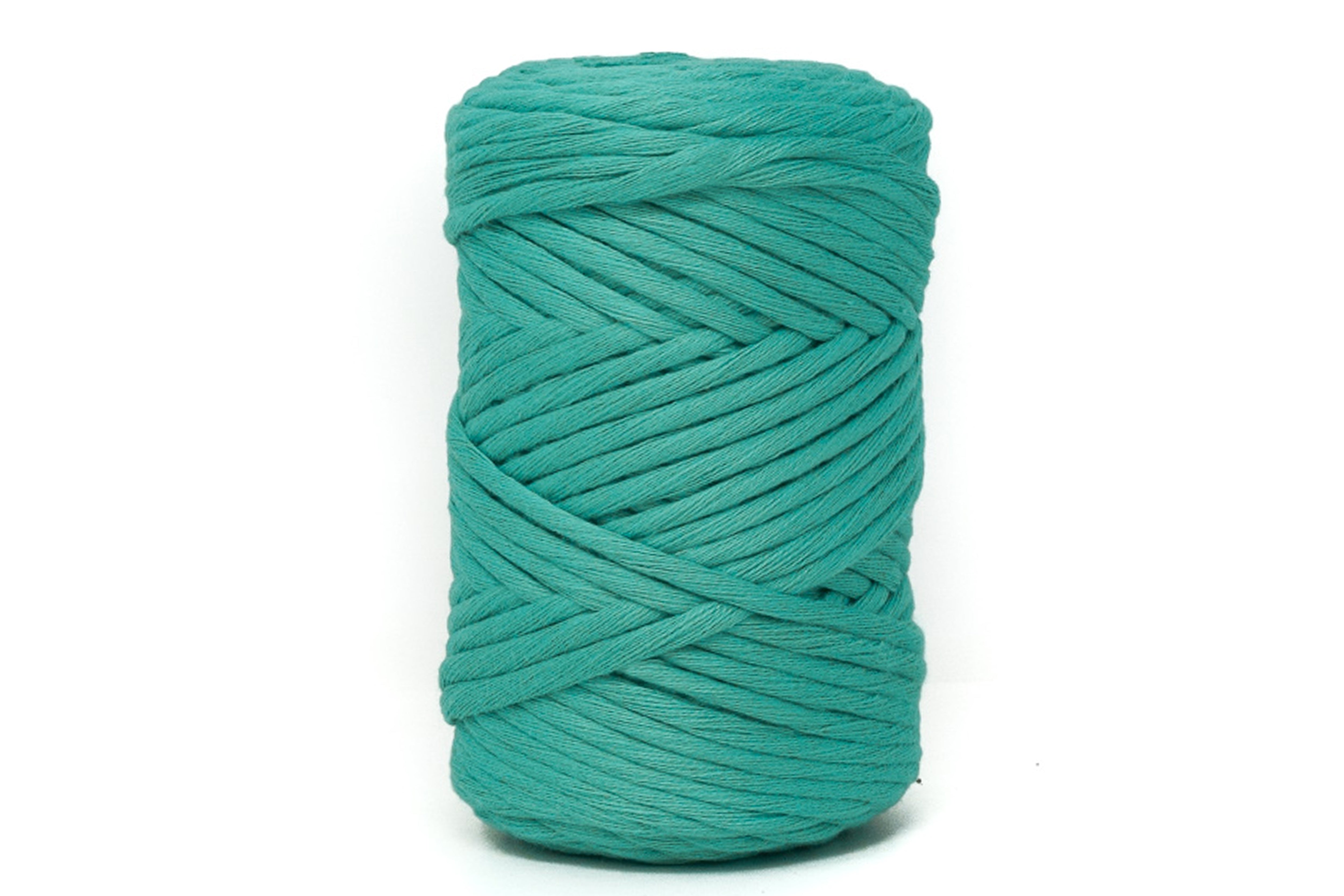 MACRAME COTTON - VISCOSE ROLL 4 MM - CARIBBEAN SEA COLOR – Ganxxet