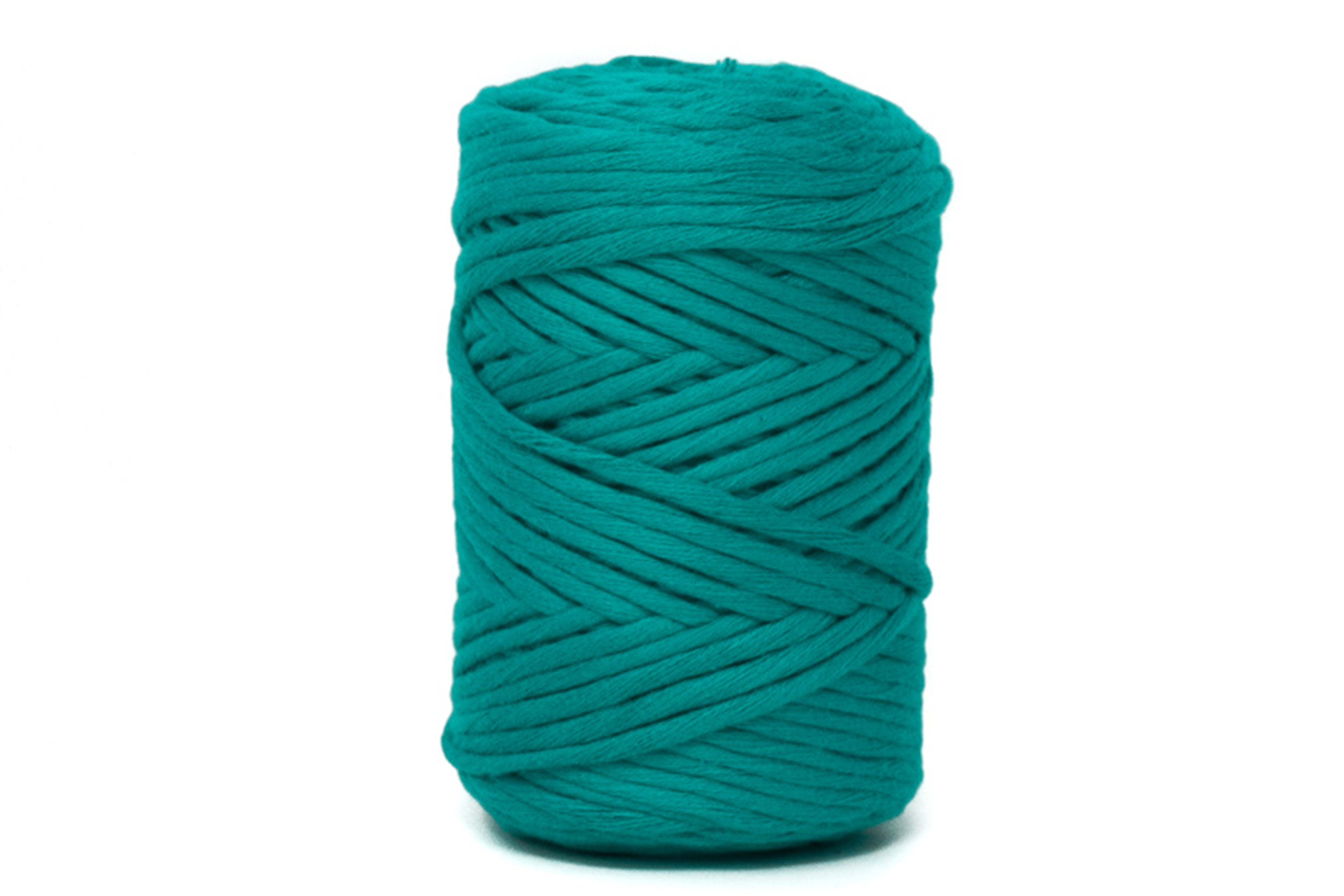 MACRAME COTTON - VISCOSE ROLL 4 MM - EMERALD COLOR – Ganxxet