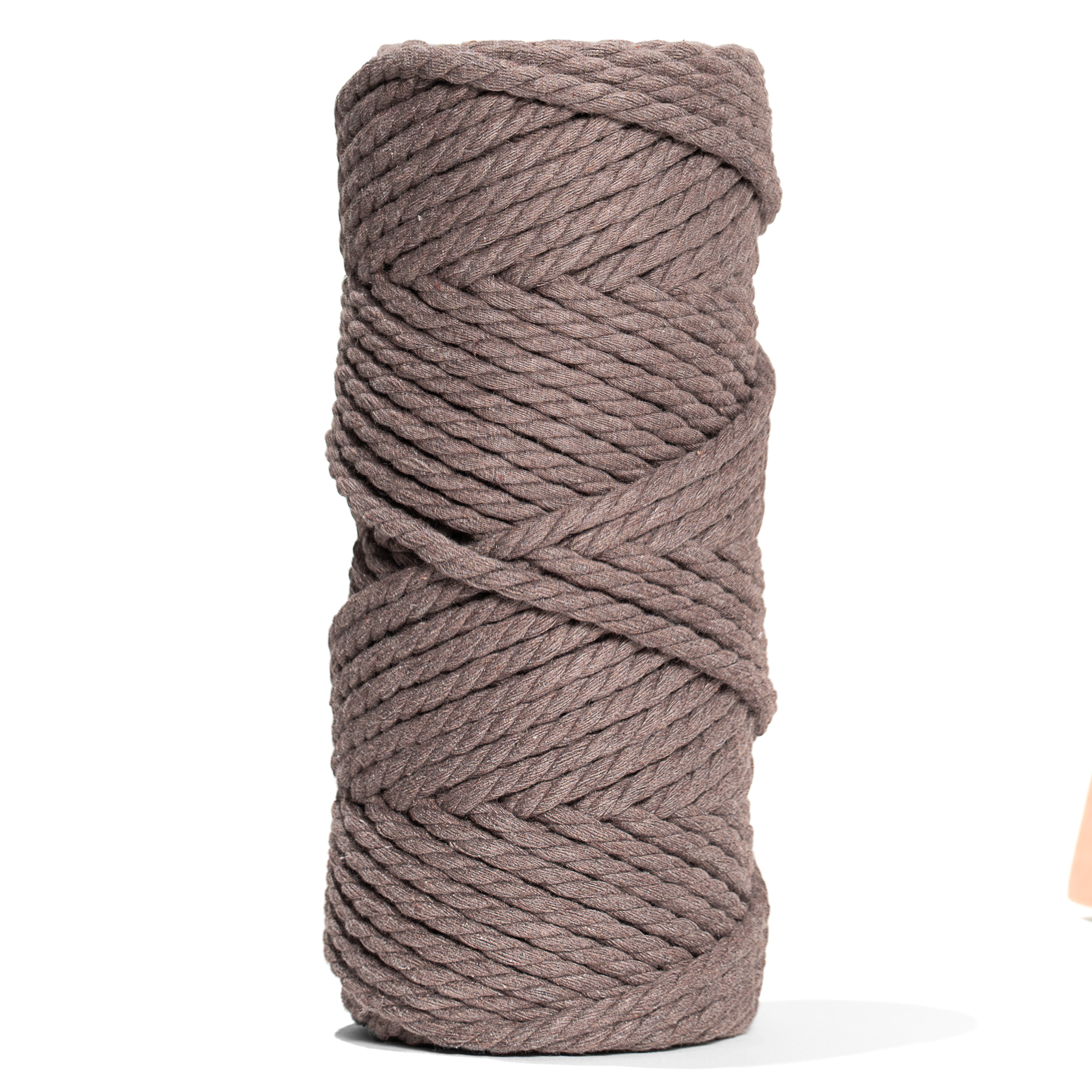 MACRAME COTTON ROPE 5 MM - 3 PLY - WOOD BROWN COLOR – Ganxxet