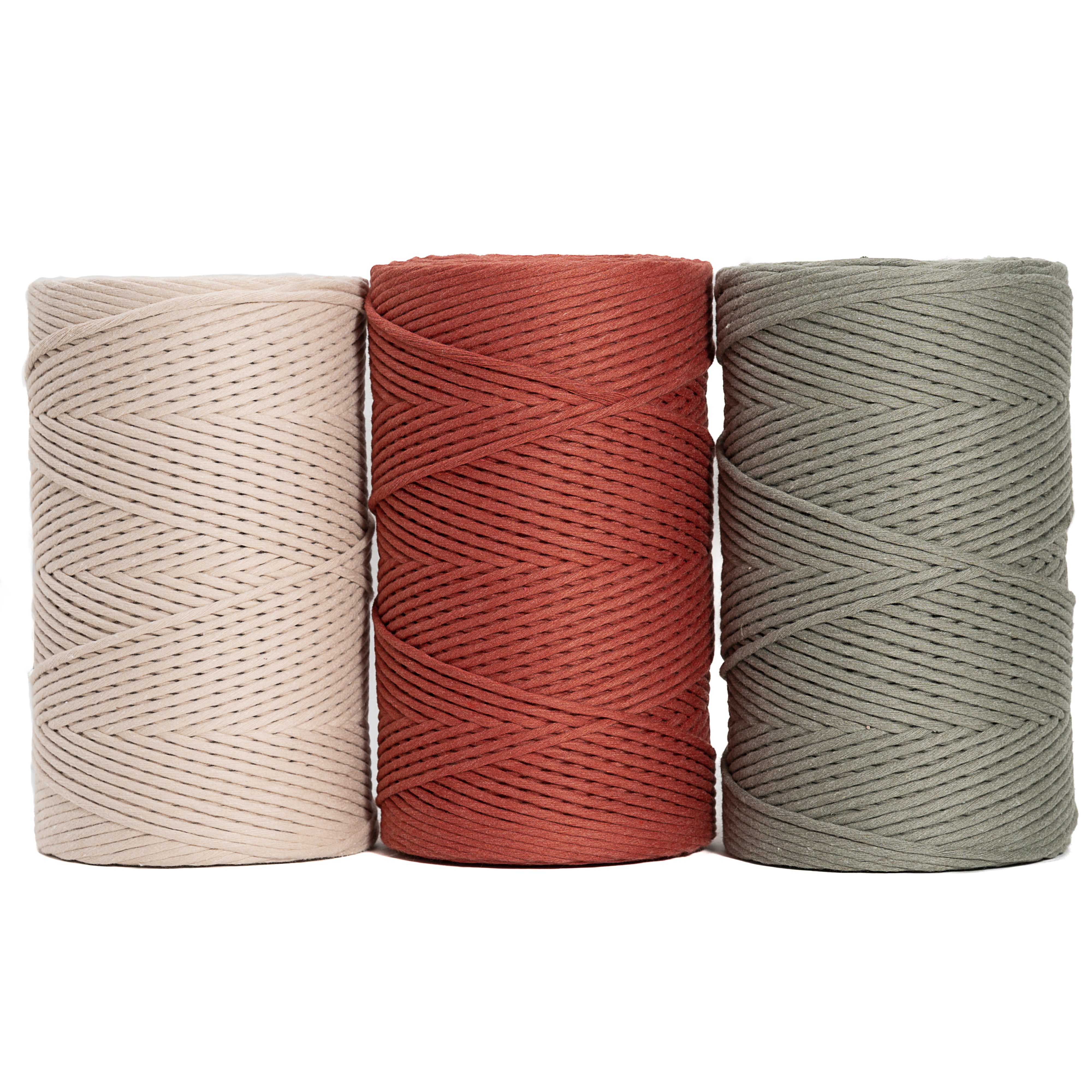 MACRAME CORD CURATED BUNDLE - ALMOND, BRICK & BAY LEAF – Ganxxet