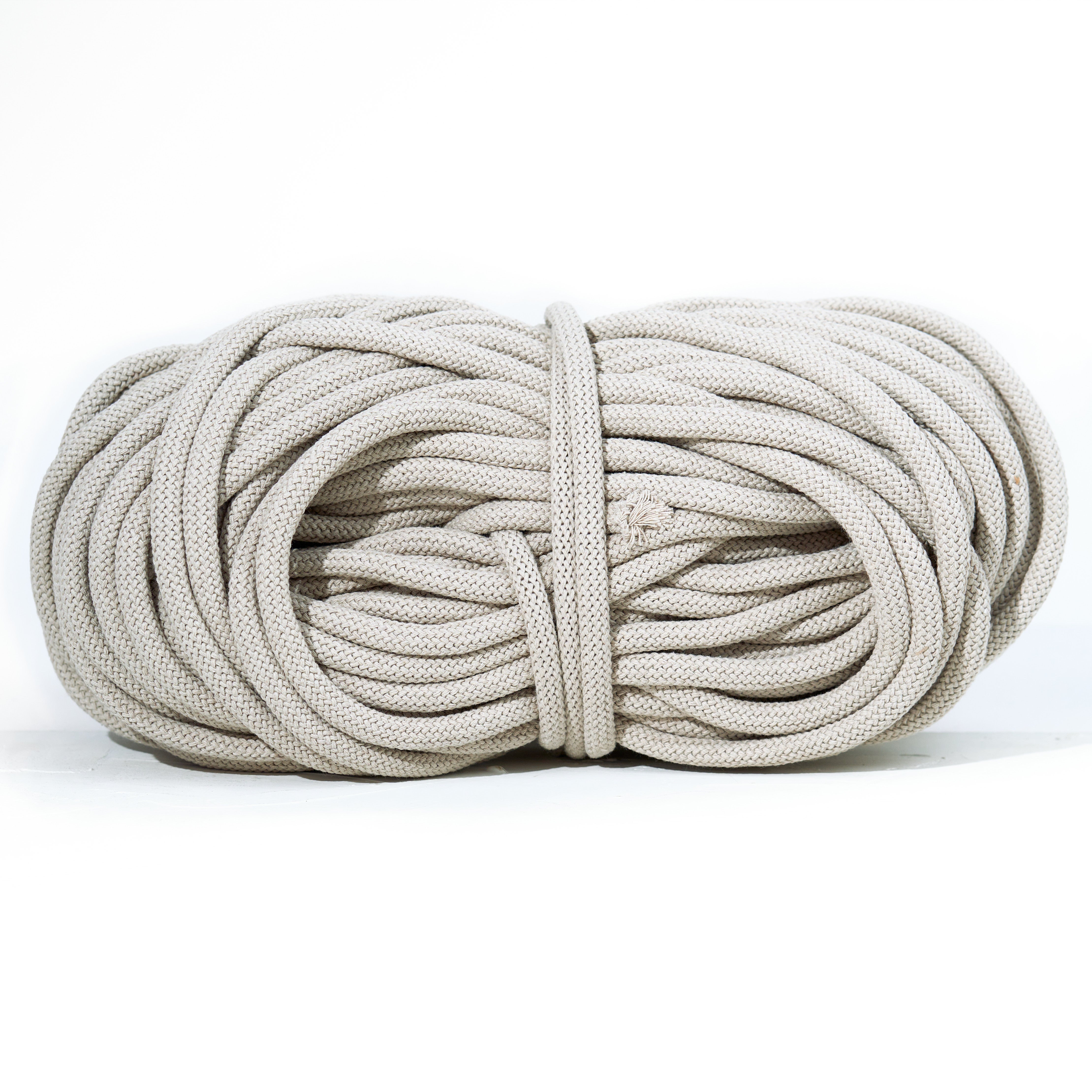 Braided Recycled Cotton Cord 9mm - Moon – Ganxxet
