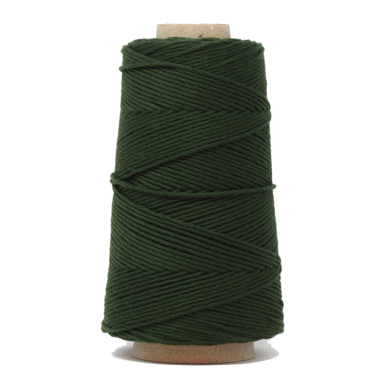 MACRAME COMBED COTTON STRING 2 MM - EVERGREEN COLOR – Ganxxet
