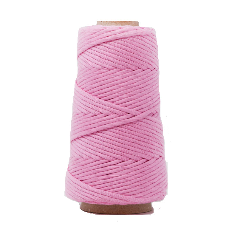 MACRAME COMBED COTTON STRING 4 MM - PINK COLOR – Ganxxet