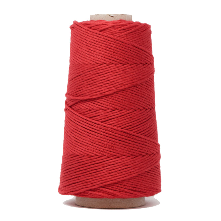 MACRAME COMBED COTTON STRING 2 MM - RED COLOR – GANXXET