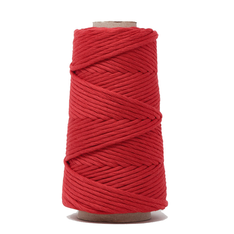 MACRAME COMBED COTTON STRING 4 MM - RED COLOR – Ganxxet