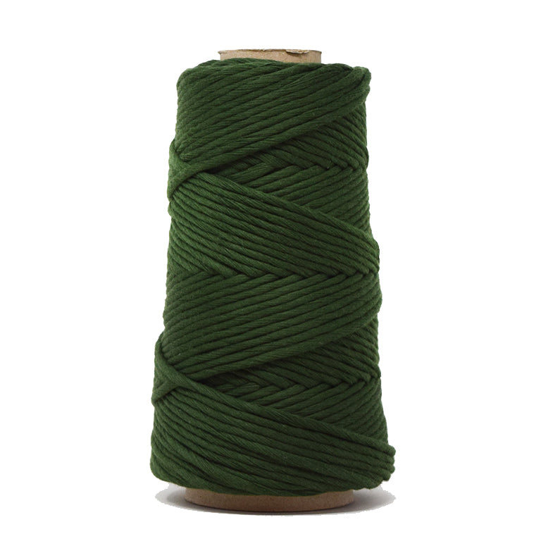 MACRAME COMBED COTTON STRING 4 MM - EVERGREEN COLOR – Ganxxet