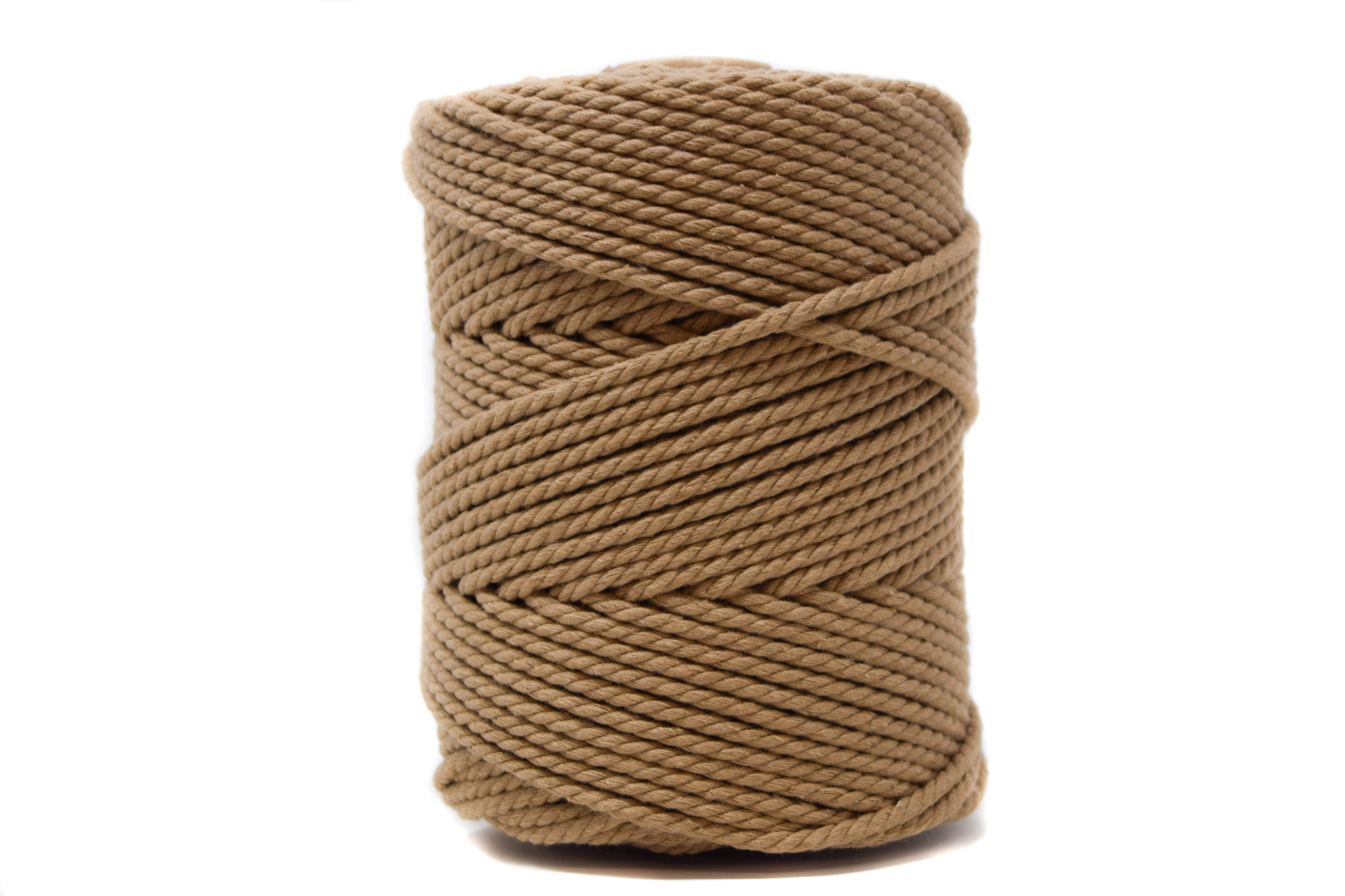 MACRAME COTTON ROPE ZERO WASTE 3 MM - 3 PLY - MOCHA COLOR – GANXXET