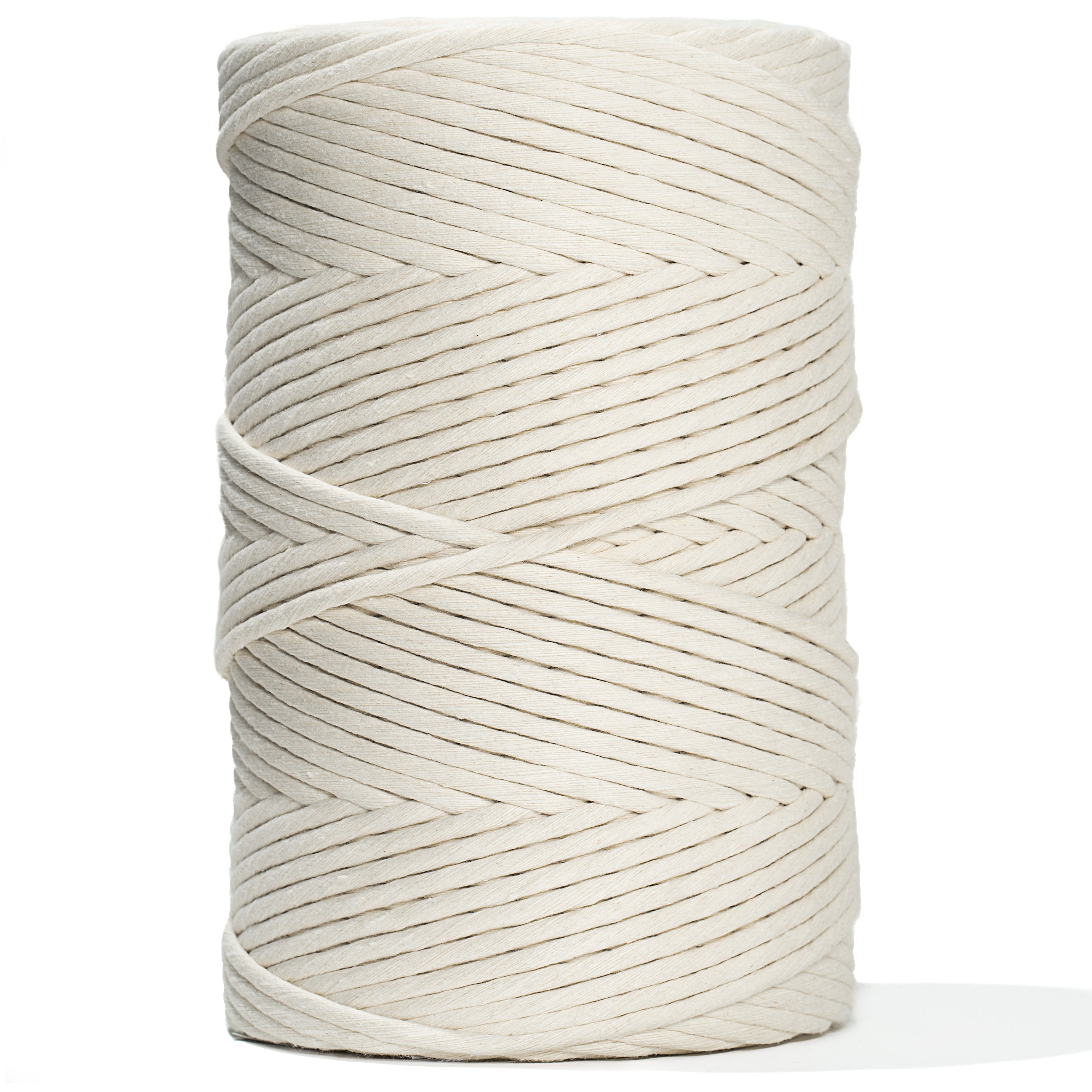 JUMBO SOFT COTTON CORD ZERO WASTE 8 MM - 1 SINGLE STRAND - NATURAL COL ...